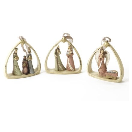 Nativity Tree Decorations - Set of 3 – Donna's Gift Emporium